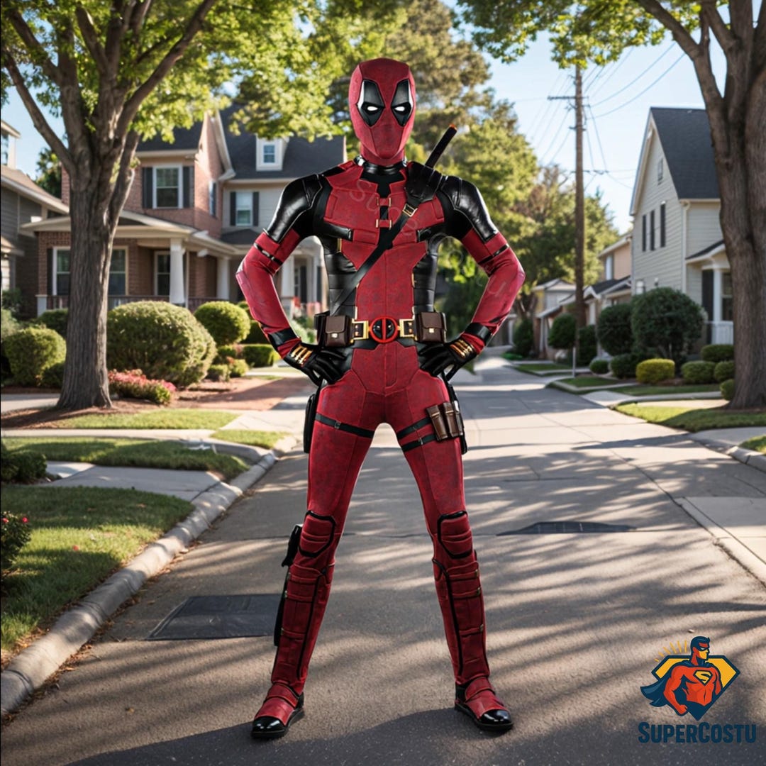 Premium Red and Black Hero Cosplay Suit – Full Body Jumpsuit With ...