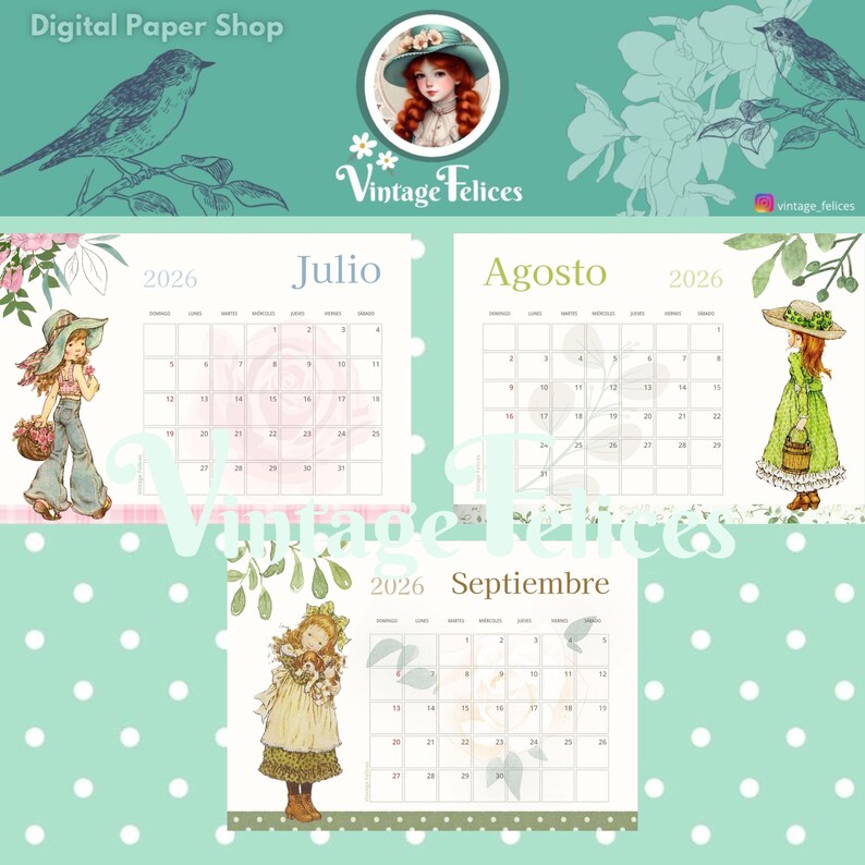 Sarah Kay 2026 Calendario PDF - Etsy España