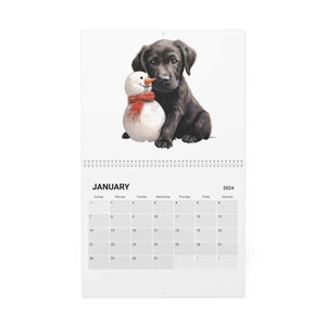Labrador Retrievers Calendar 2024, Dog Lover's Gift, Dog Wall Calendar ...