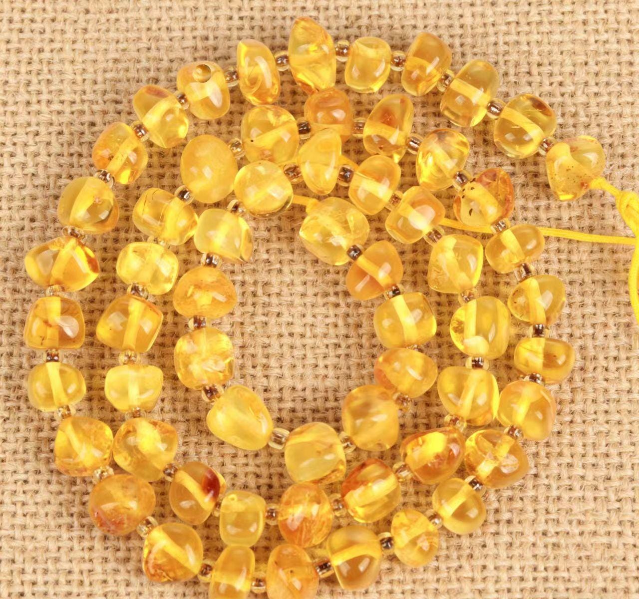 Natural Amber Beads Bulk – Raw Polished Irregular Shapes, Semi-finished ...