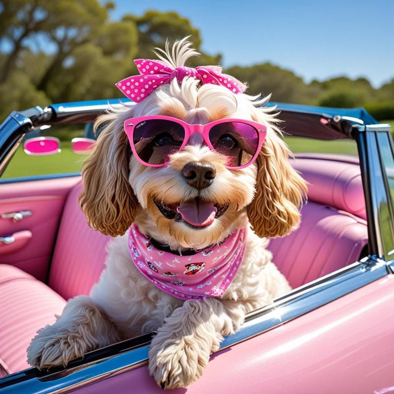 Cockapoo Poster, Retro 1950's Classic Chic, Cute Stylish & Fashionable ...