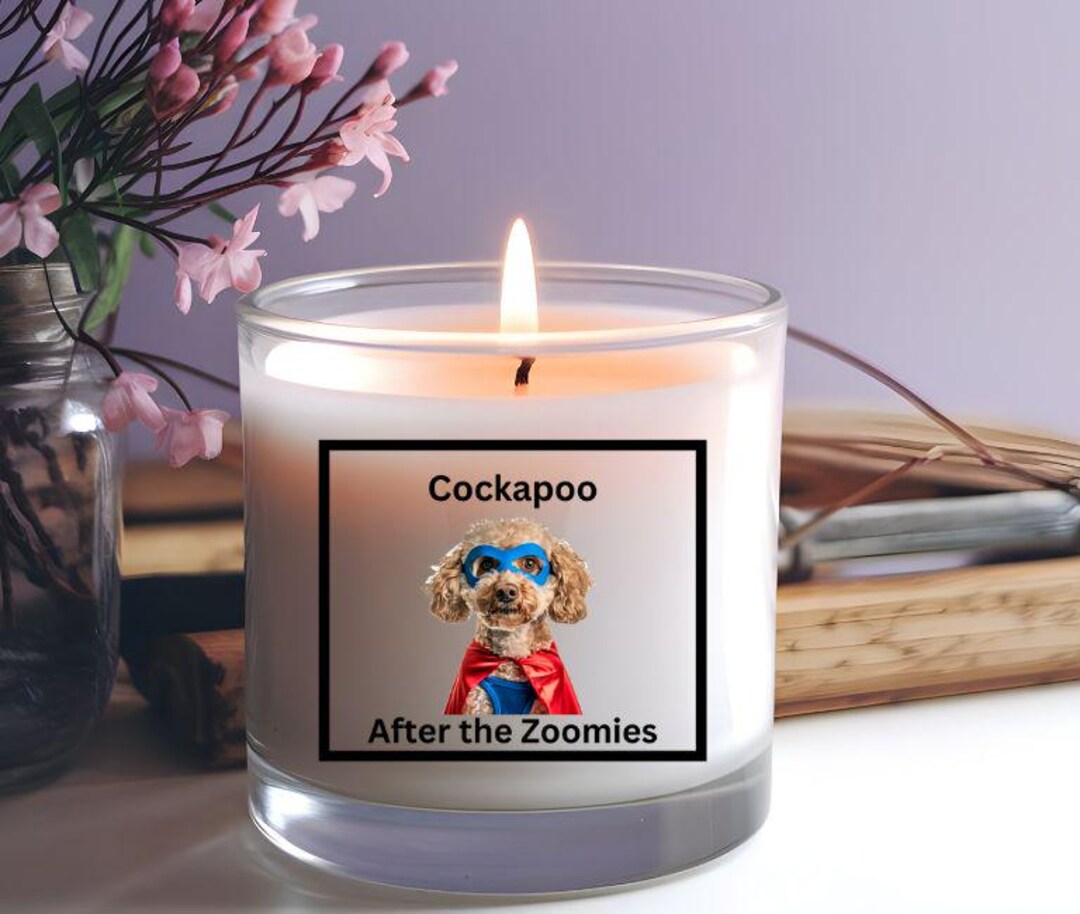 Cockapoo Candle - Cockerpoo 'after the Zoomies' Time to Chill. Cockapoo ...