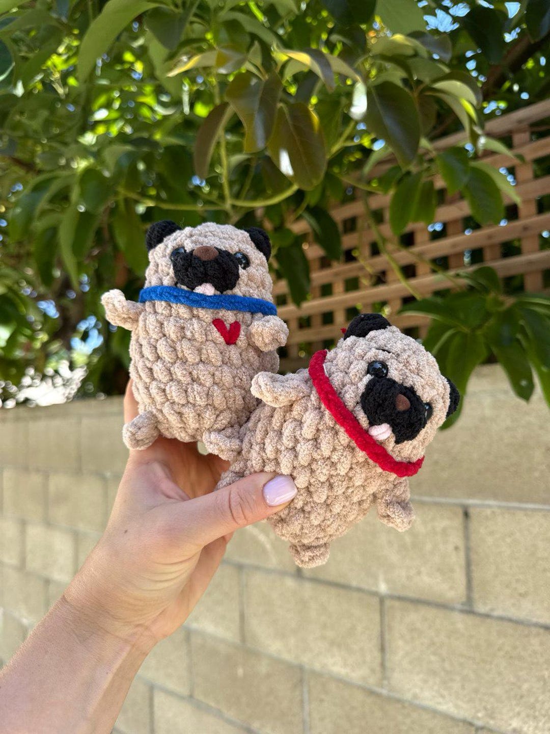 Crochet Pug Dog Plushie: Handmade Anti-stress Toy - Etsy