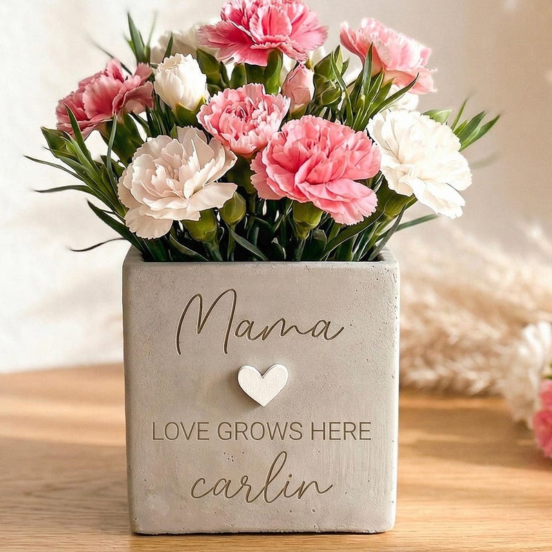 Concrete Flowers - Etsy