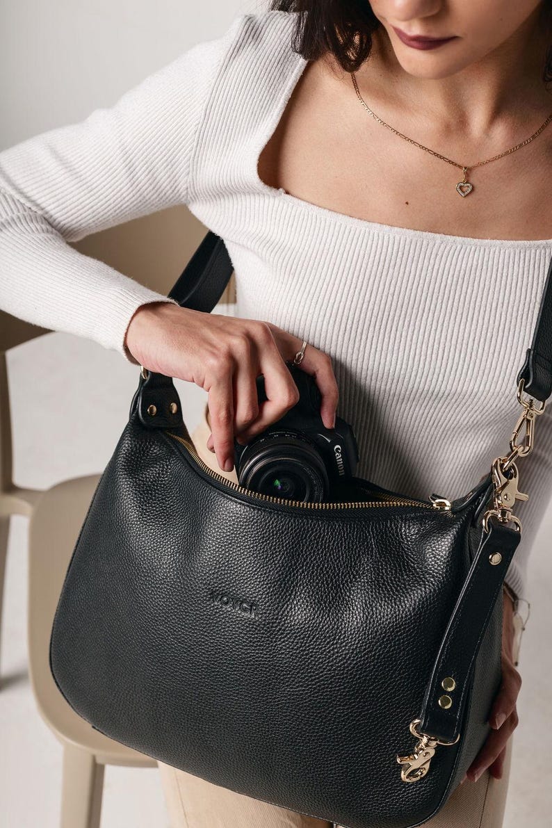 VOYGR Essential Premium Leather Camera Sling Bag for Mirrorless ...