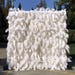 8FT*8FT Fabric Back Pure White Feather Wall Backdrop for Wedding Party ...