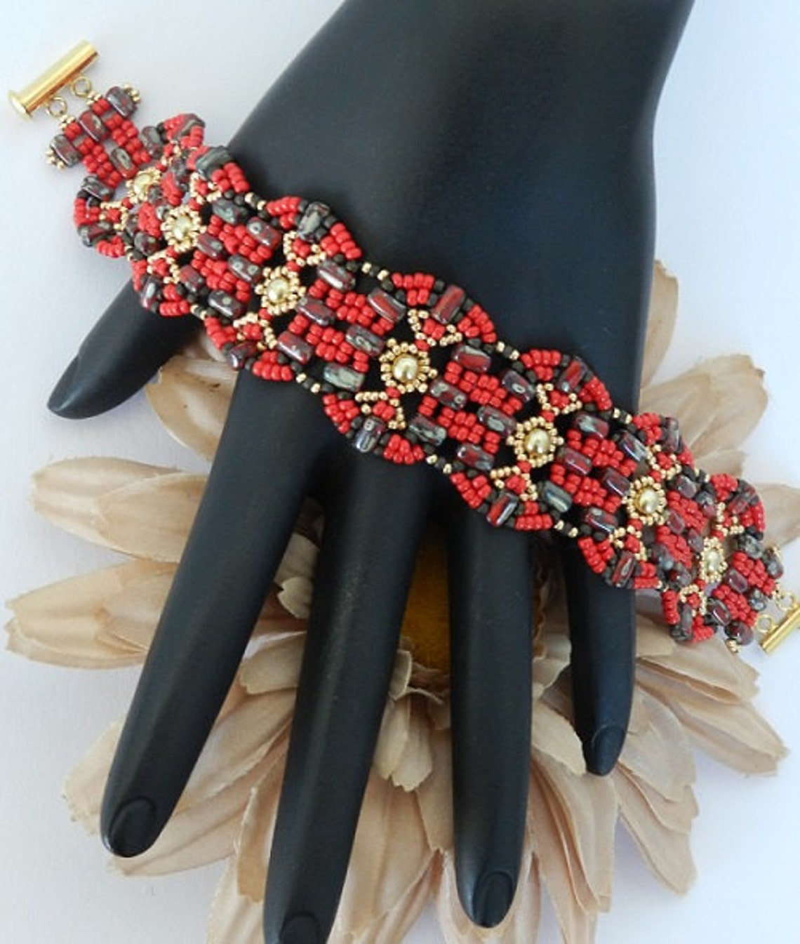 Beading Pattern Tutorial Bracelet PERGA - Etsy