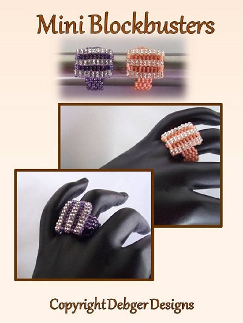Beading Pattern, Tutorial, Ring - BLOCKBUSTER - Etsy