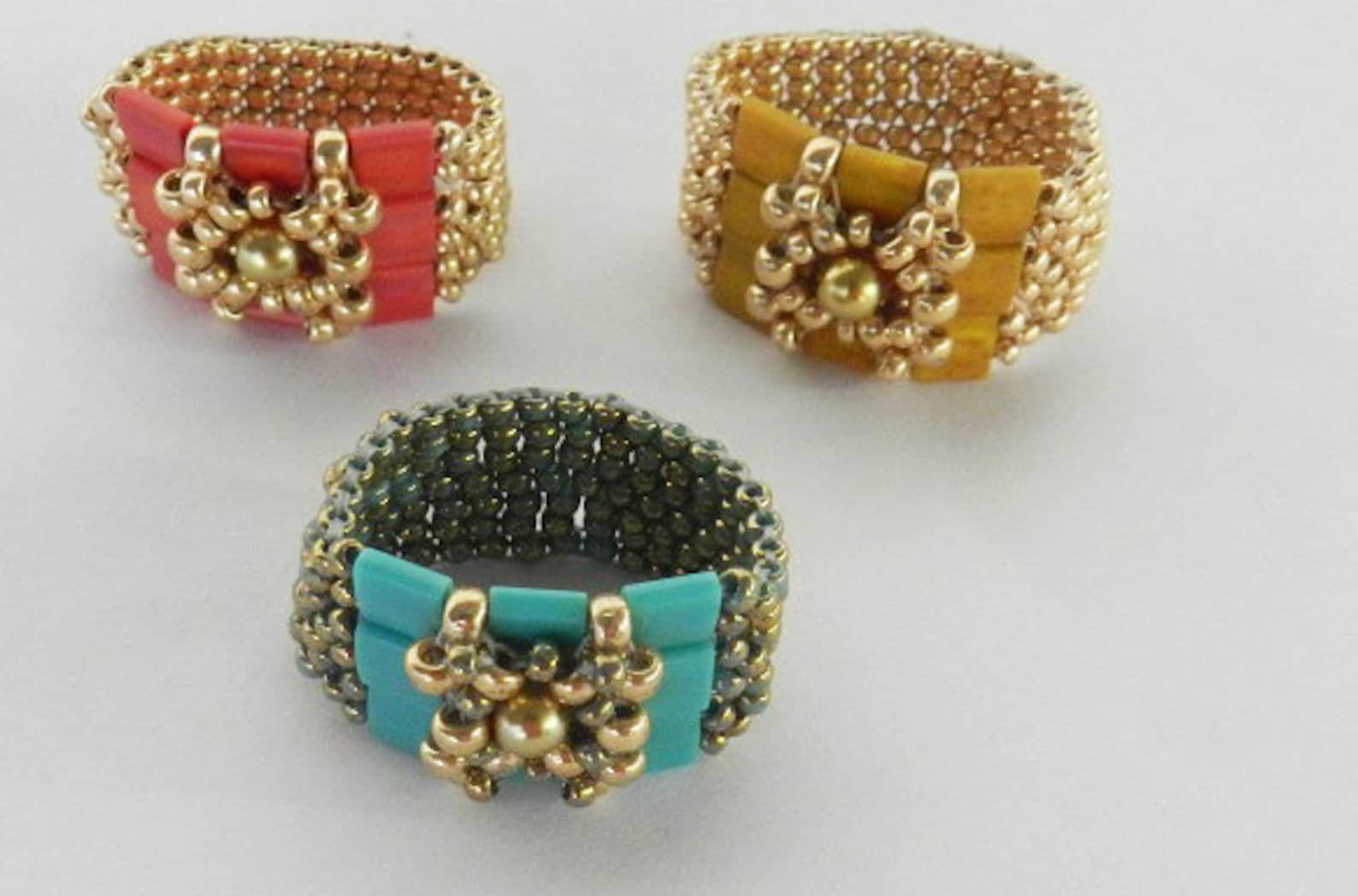 Tila Beading Pattern, Tutorial, Ring - TILA TILES - Etsy