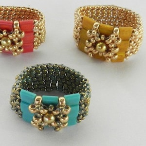 Tila Beading Pattern, Tutorial, Ring - TILA TILES - Etsy