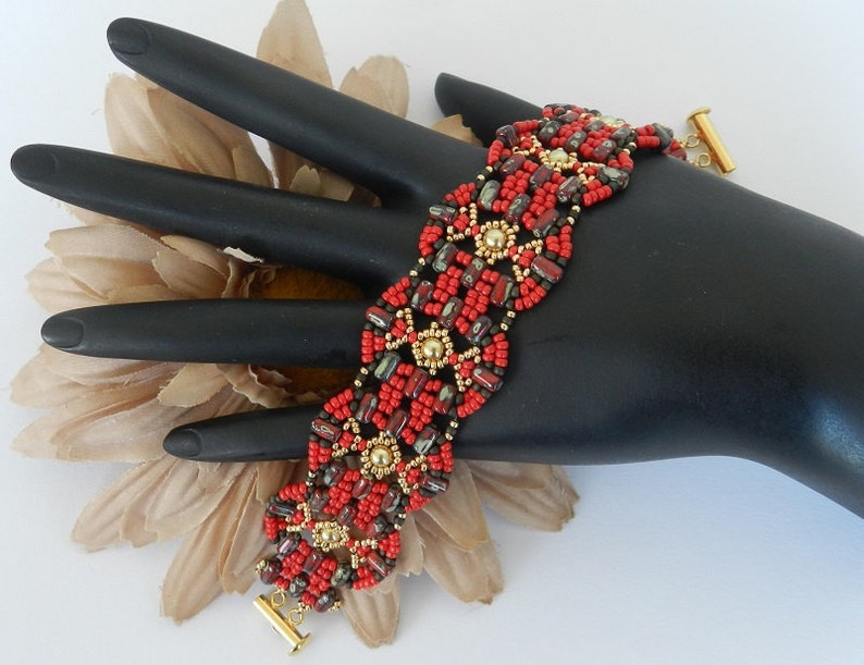 Beading Pattern Tutorial Bracelet PERGA - Etsy