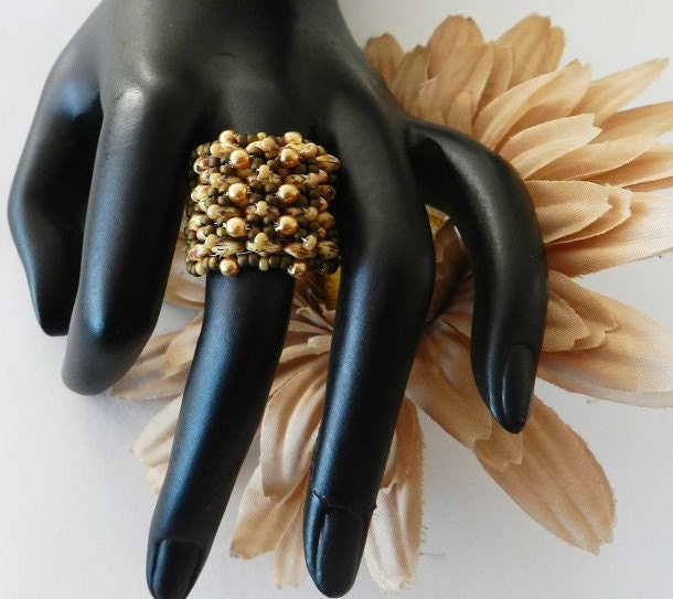 Superduo Beading Pattern, Tutorial, Ring - FRECKLES - Etsy