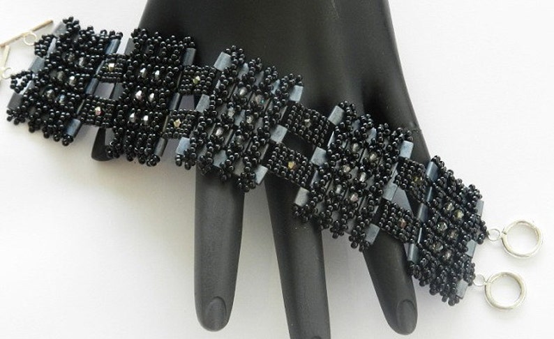 Beading Pattern, Tutorial, Tila Bracelet - ECLIPSE - Etsy