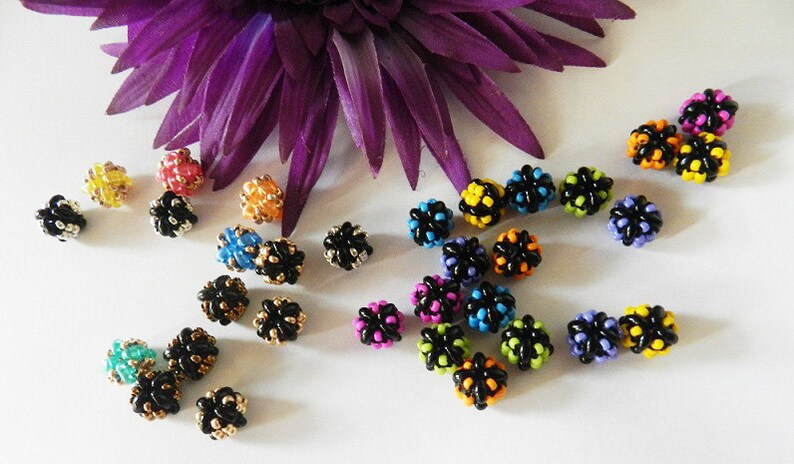 Beading Pattern, Tutorial, Beaded Beads - BEADY POP - Etsy