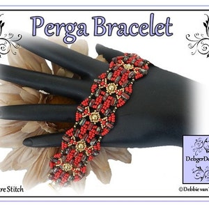 Beading Pattern, Tutorial, Bracelet - PERGA - Etsy
