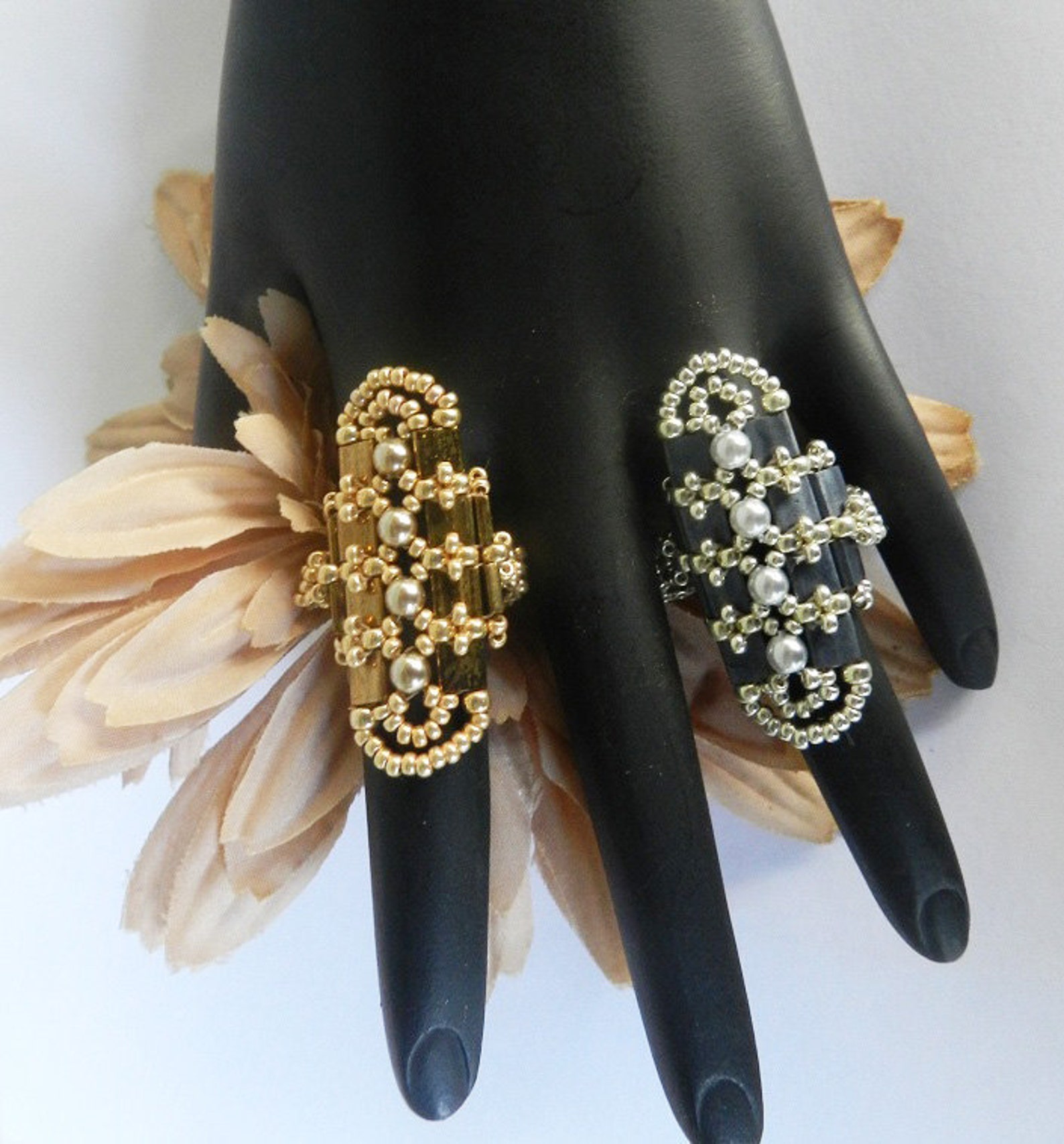 Tila Beading Pattern, Tutorial, Ring - OVALADO - Etsy
