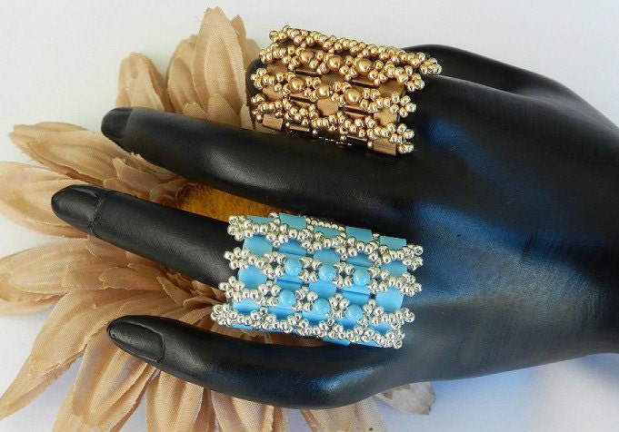 Tila Beading Pattern, Tutorial,ring ECLIPSE - Etsy