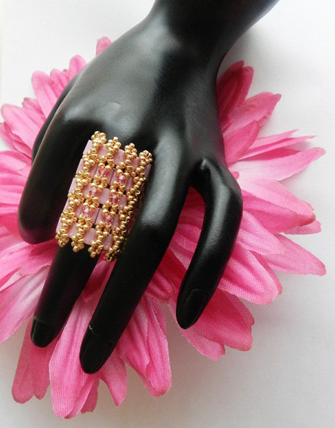 Tila Beading Pattern, Tutorial,ring ECLIPSE - Etsy