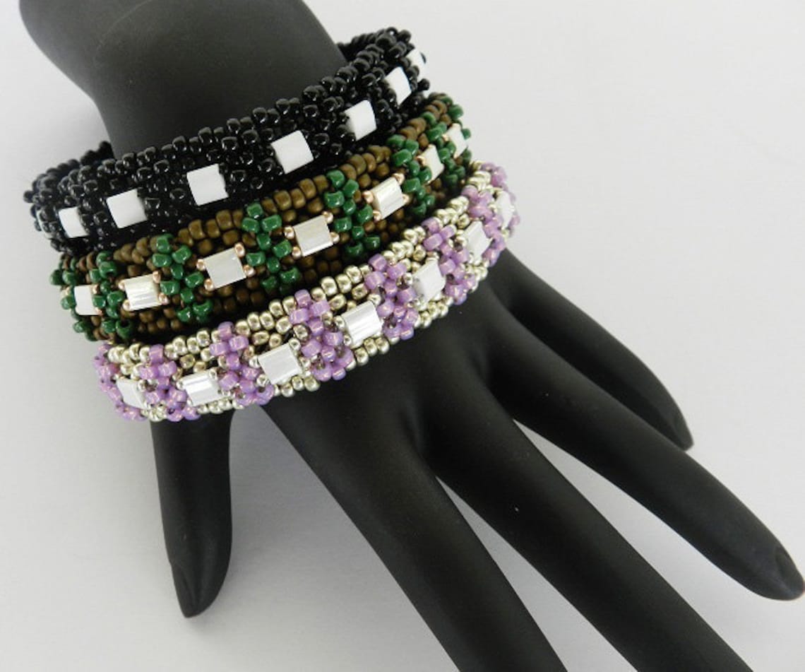 Beading Pattern, Tutorial, Bangle - PONDO - Etsy