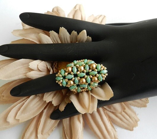 Superduo Beading Pattern, Tutorial, Bracelet and Ring - PICASSO - Etsy