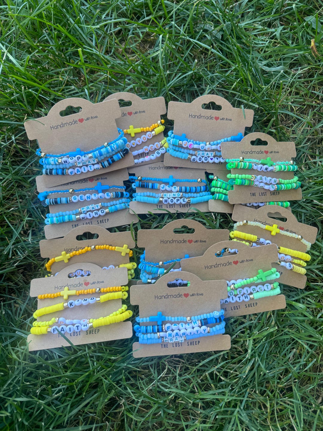 Handmade Christian Bead Bracelet Sets, Bundle Bracelets, Bracelet ...
