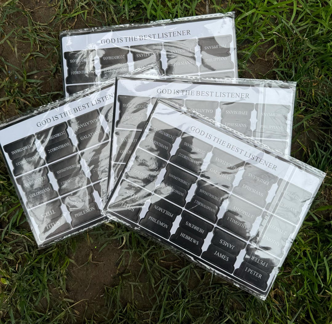 KJV Holy Bible Tabs 75 Tabs Pink and Black Variety Bible Index Casual ...