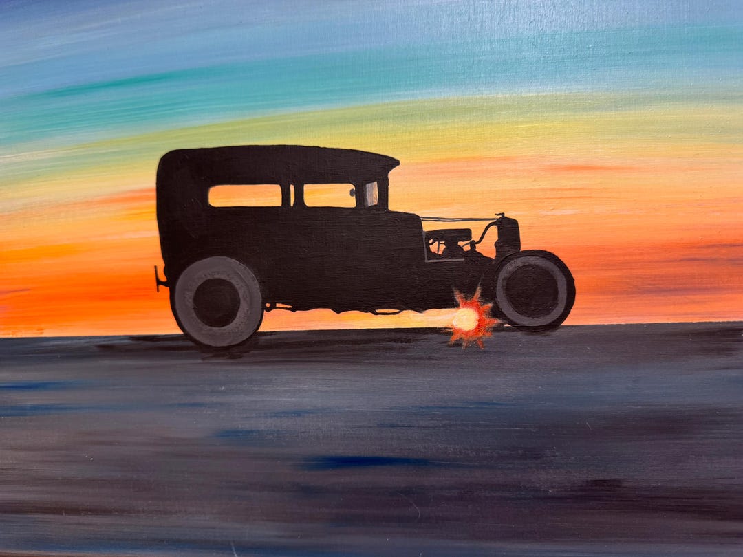 Auto Art, Painting, Rat Rod, Hotrod, Vintage Frame, Classic Car - Etsy