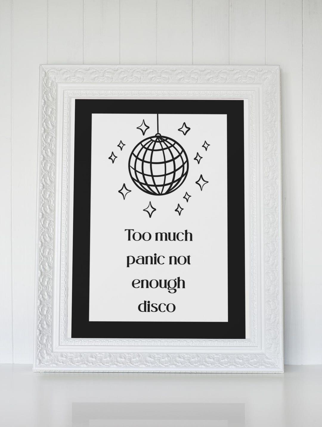 Too Much Panic Not Enough Disco | Wall Art (A4 PDF) - Etsy