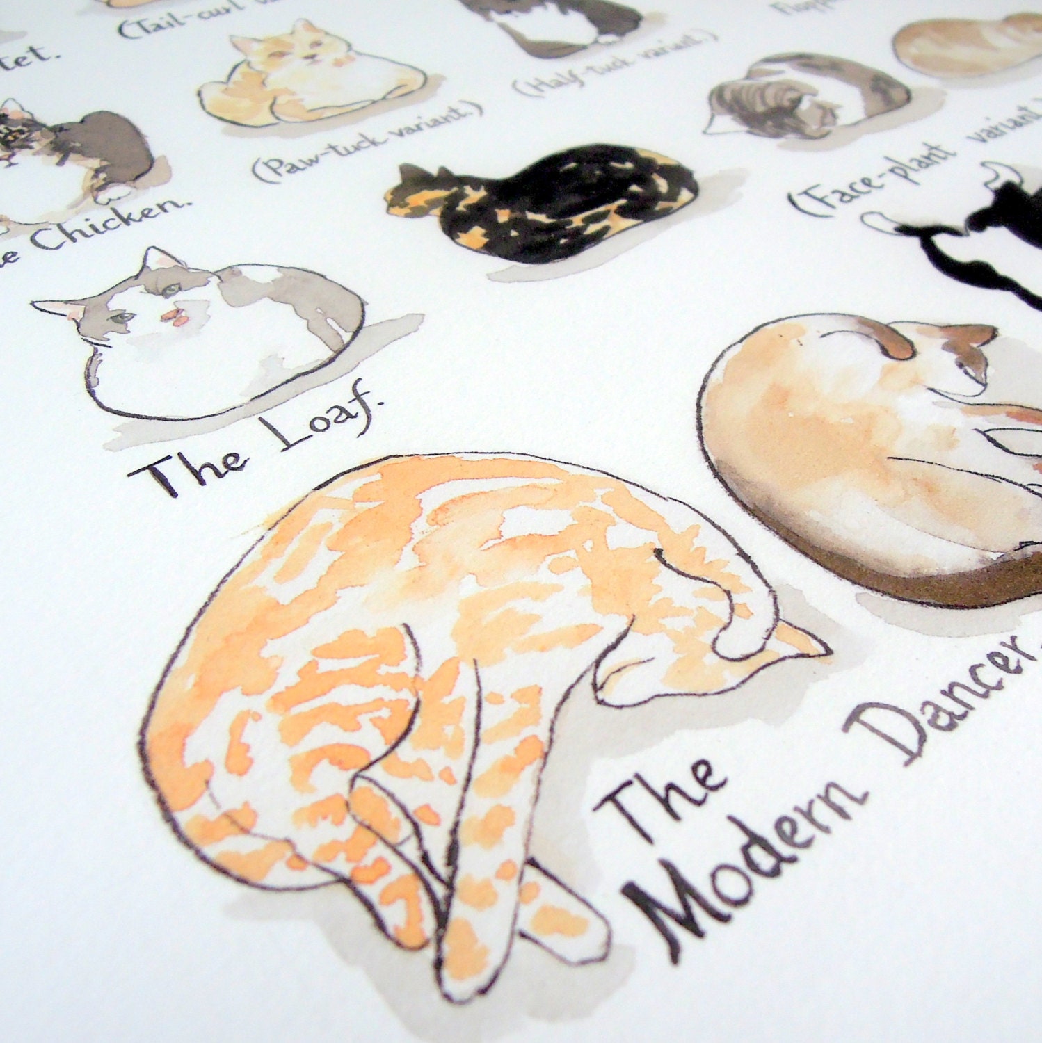 Cat Shapes Print - Etsy