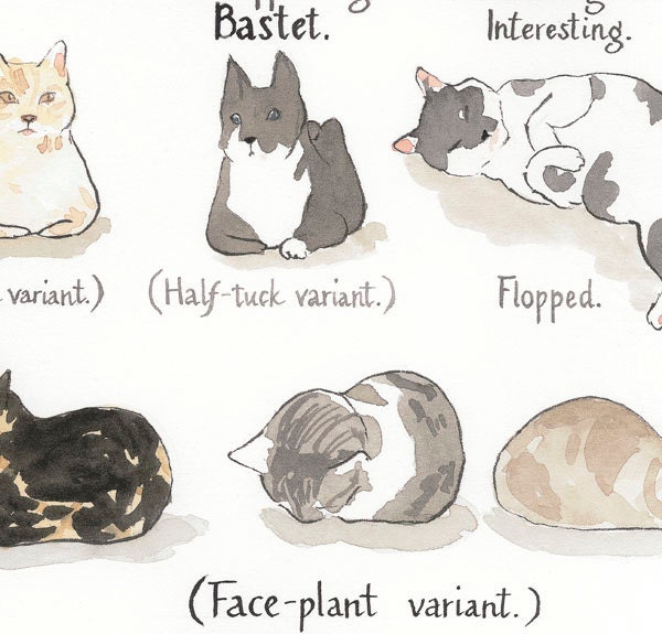 Cat Shapes Print - Etsy