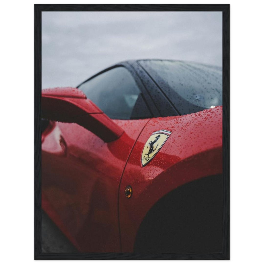 Stunning Red Ferrari Logo Framed Poster - Perfect Gift for Car ...