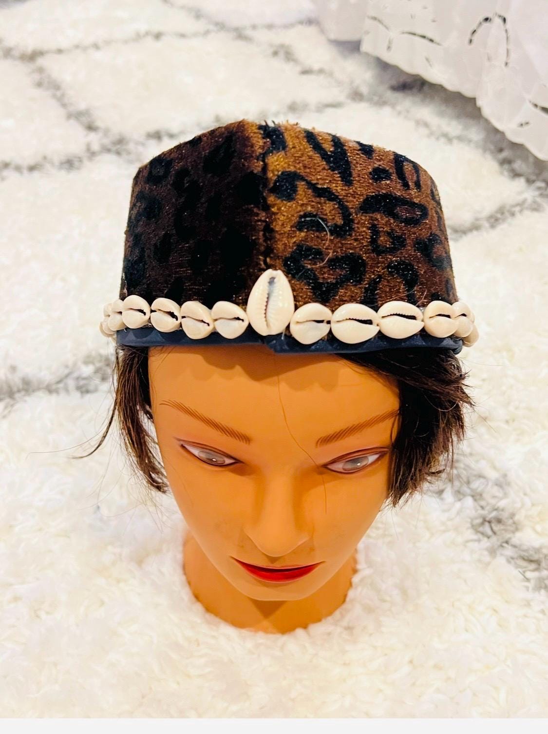 Handmade Traditional African Leopard Cowries Hat Size 24 to 25 Round - Etsy