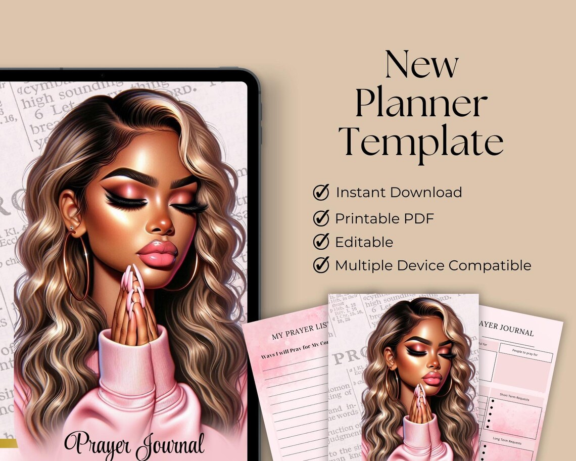 Prayer Journal, Daily Digital Planner, Prayer Journal Digital Bible ...