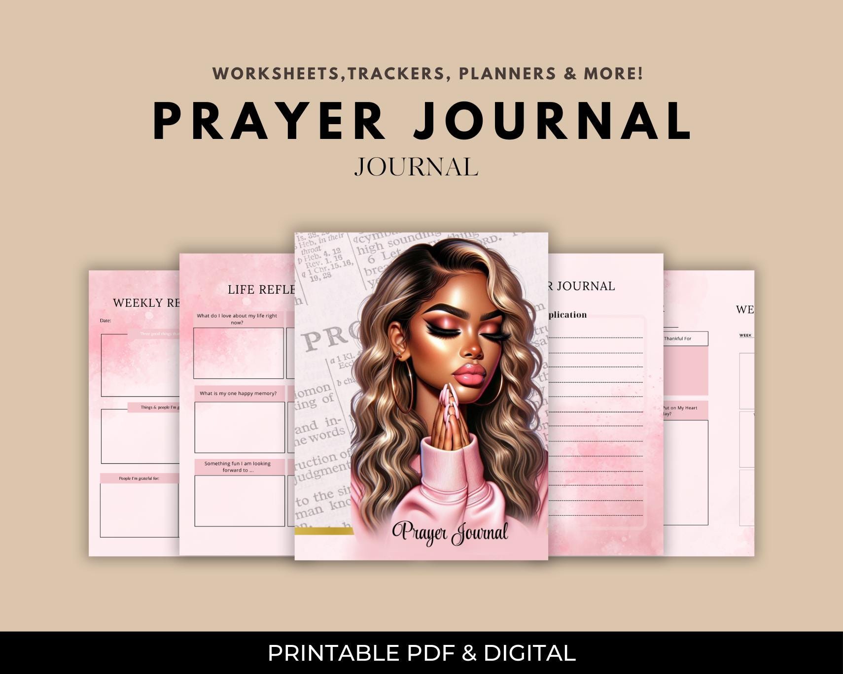 Prayer Journal, Daily Digital Planner, Prayer Journal Digital Bible ...
