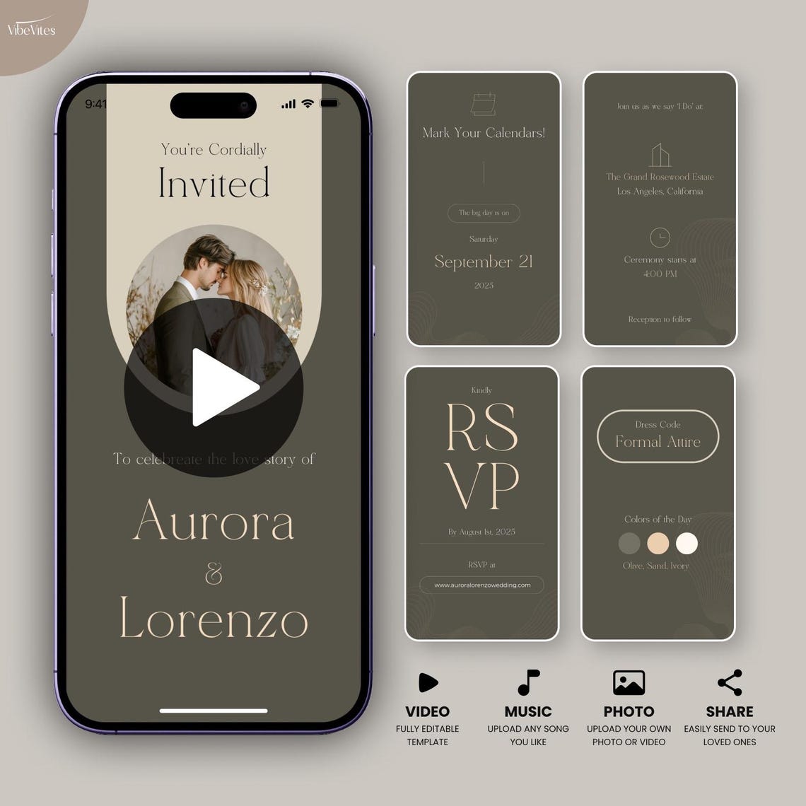 Wedding Video Invitation, Animated Wedding Invitation With RSVP ...