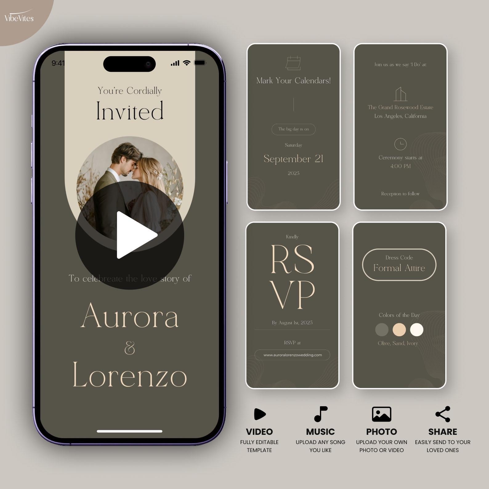 Wedding Video Invitation, Animated Wedding Invitation With RSVP ...