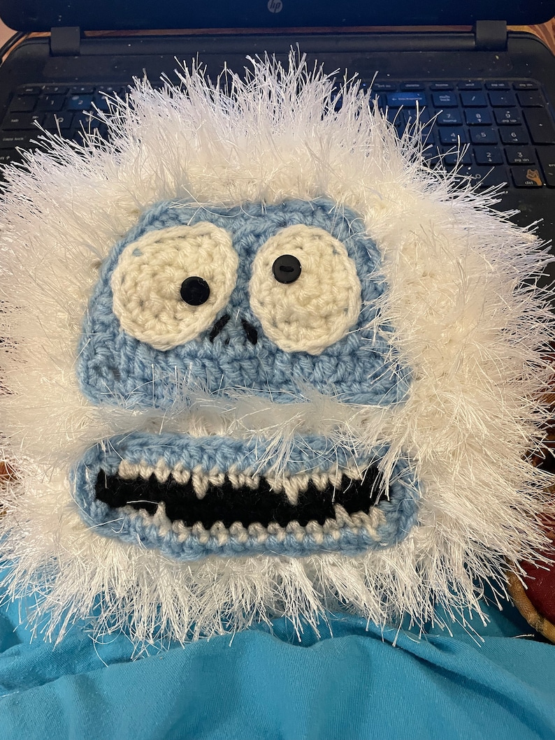 Bumble the Abominable Snowman Crochet Hat With Earflaps and Braids From ...