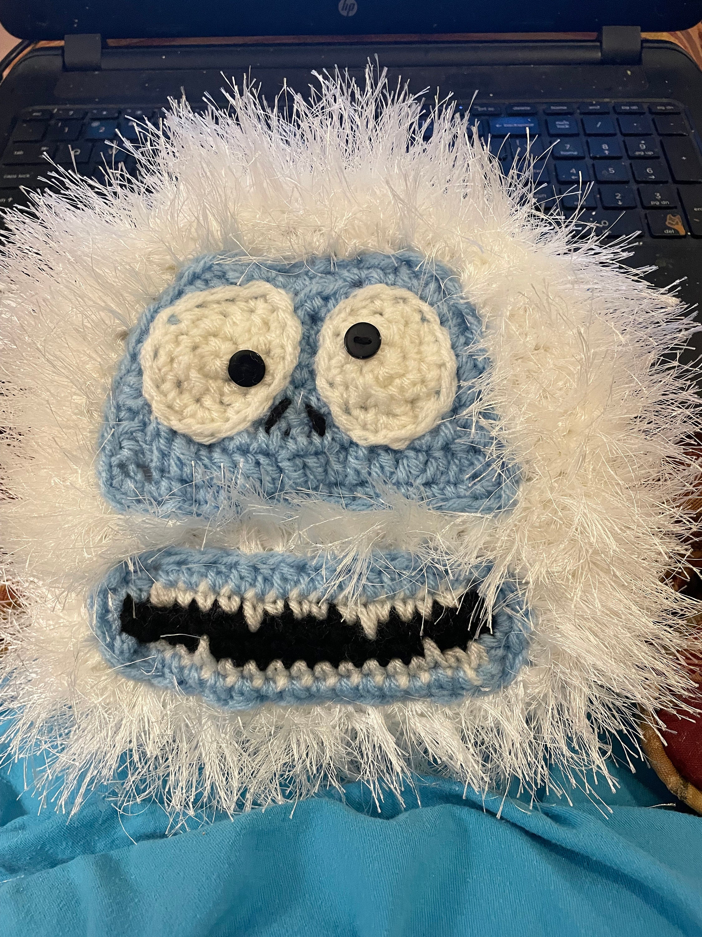 Bumble the Abominable Snowman Crochet Hat With Earflaps and Braids From ...