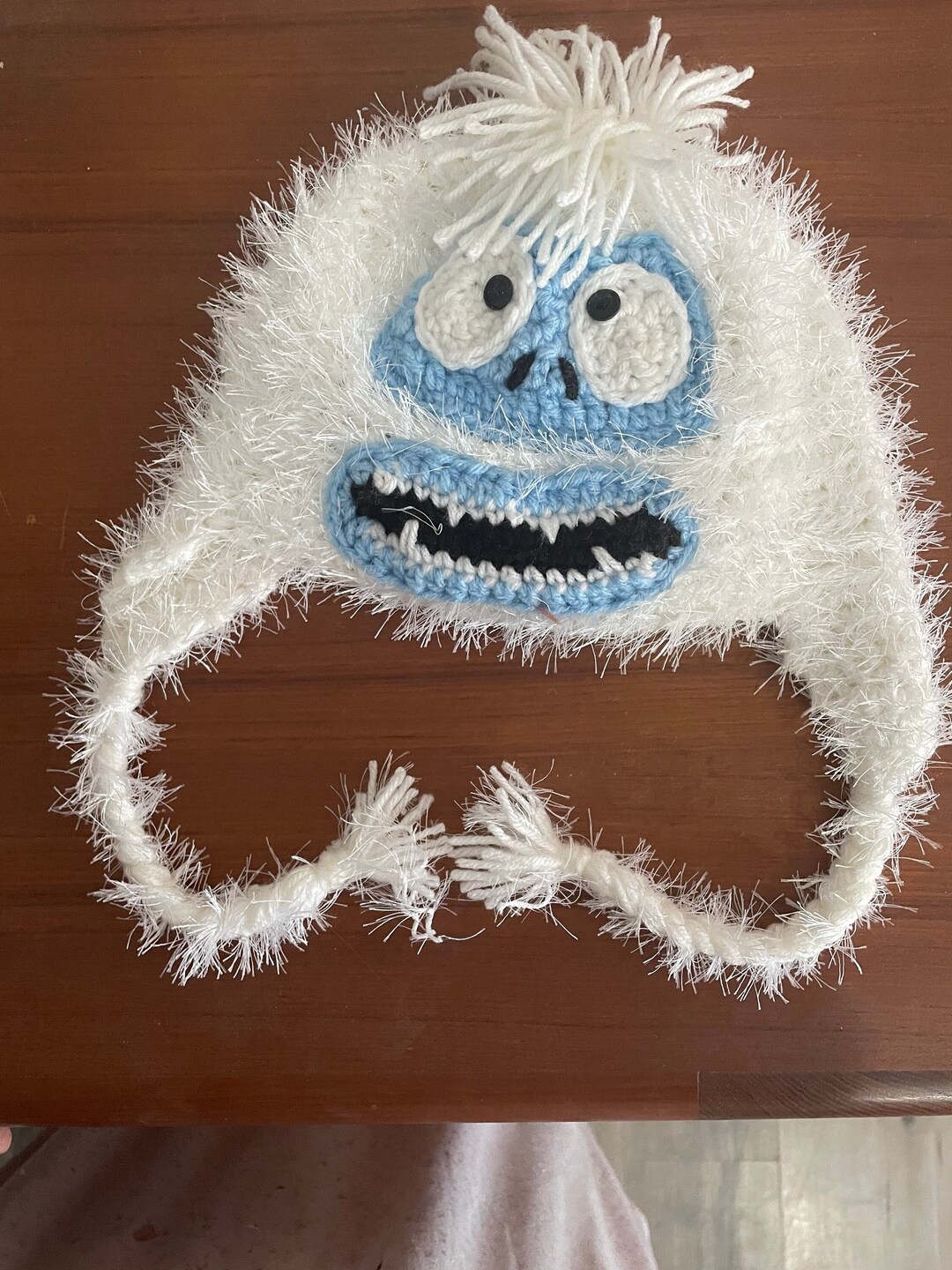 Bumble the Abominable Snowman Crochet Hat With Earflaps and Braids From ...