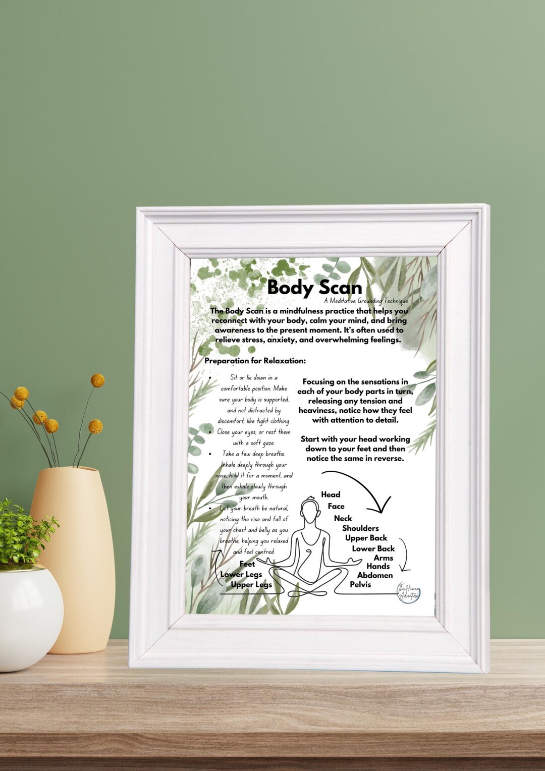 Body Scan Grounding Technique Anxiety Management Classroom Counsellor ...