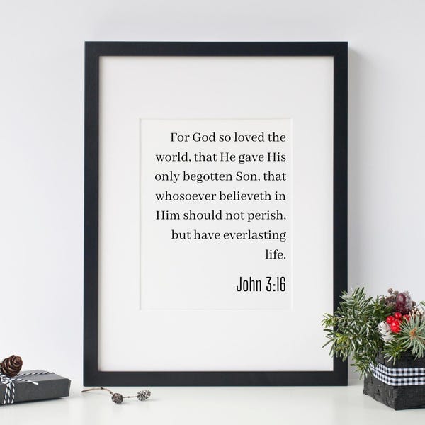 Framed Bible Verse - Etsy