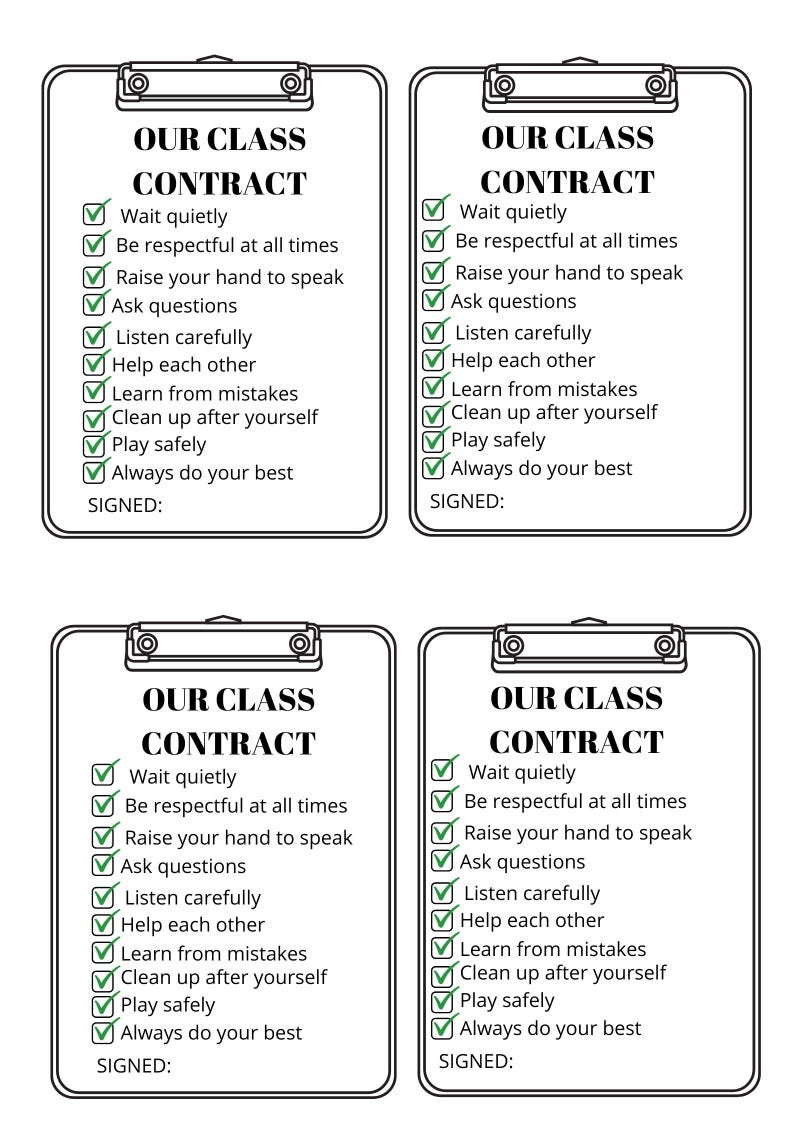 Printable Classroom Rules - Etsy