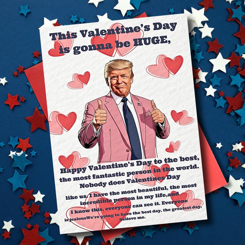 Valentines Day Card President Trump - Etsy