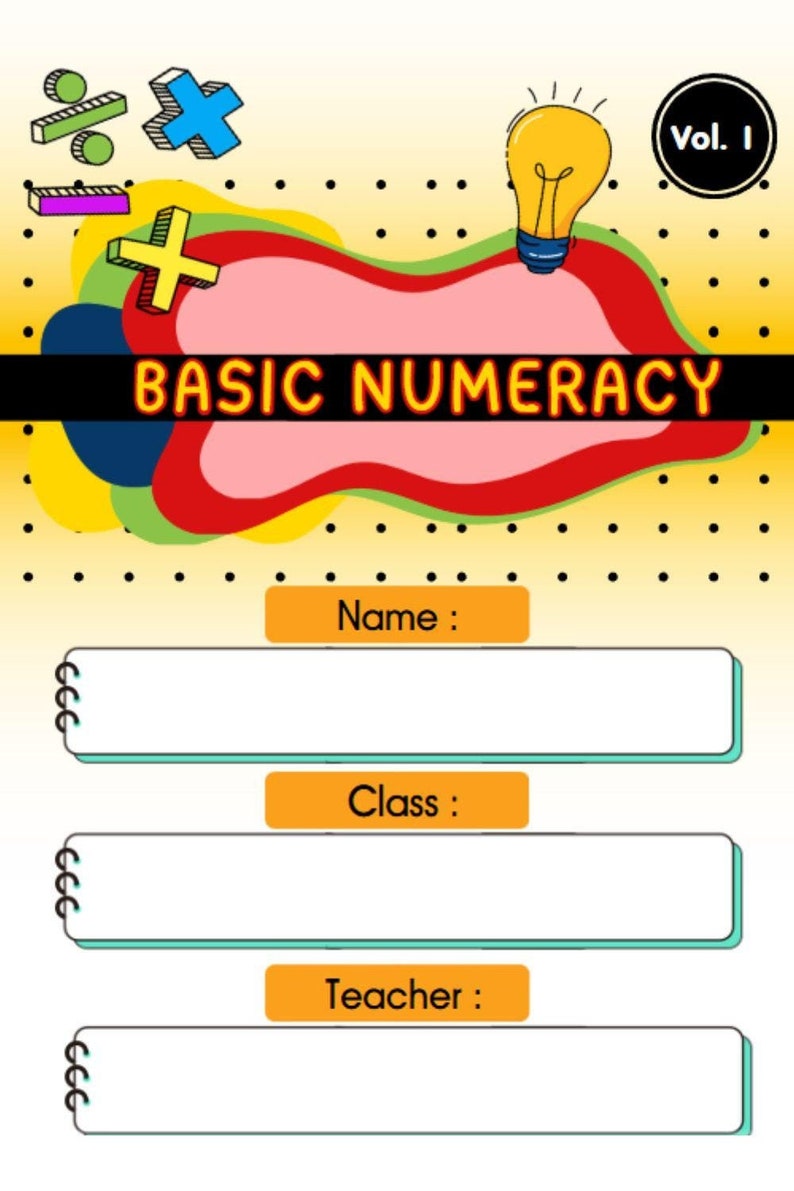Basic Numeracy Workbook: Preschool Math Worksheet (19 Pages) - Etsy