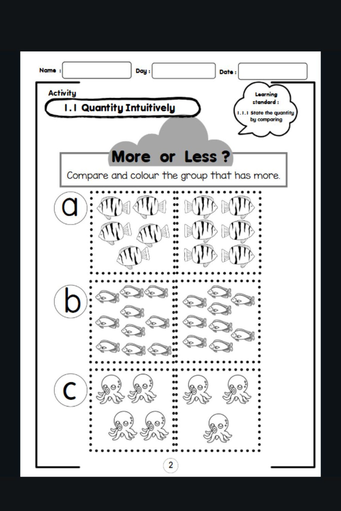 Basic Numeracy Workbook: Preschool Math Worksheet (19 Pages) - Etsy