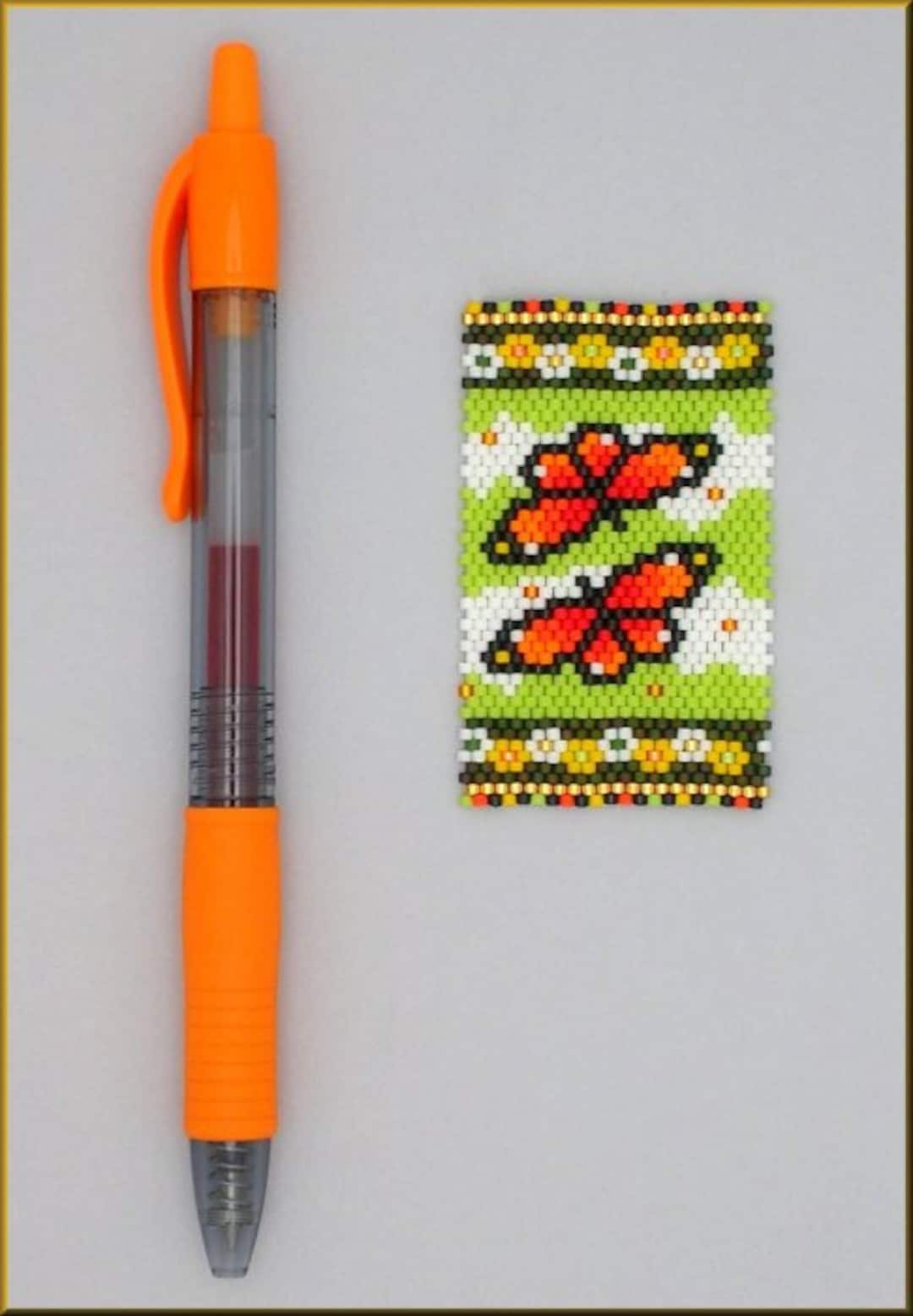 Monarch Patch Pilot G2 Peyote Pen Cover Pattern by Kristy Zgoda - Etsy