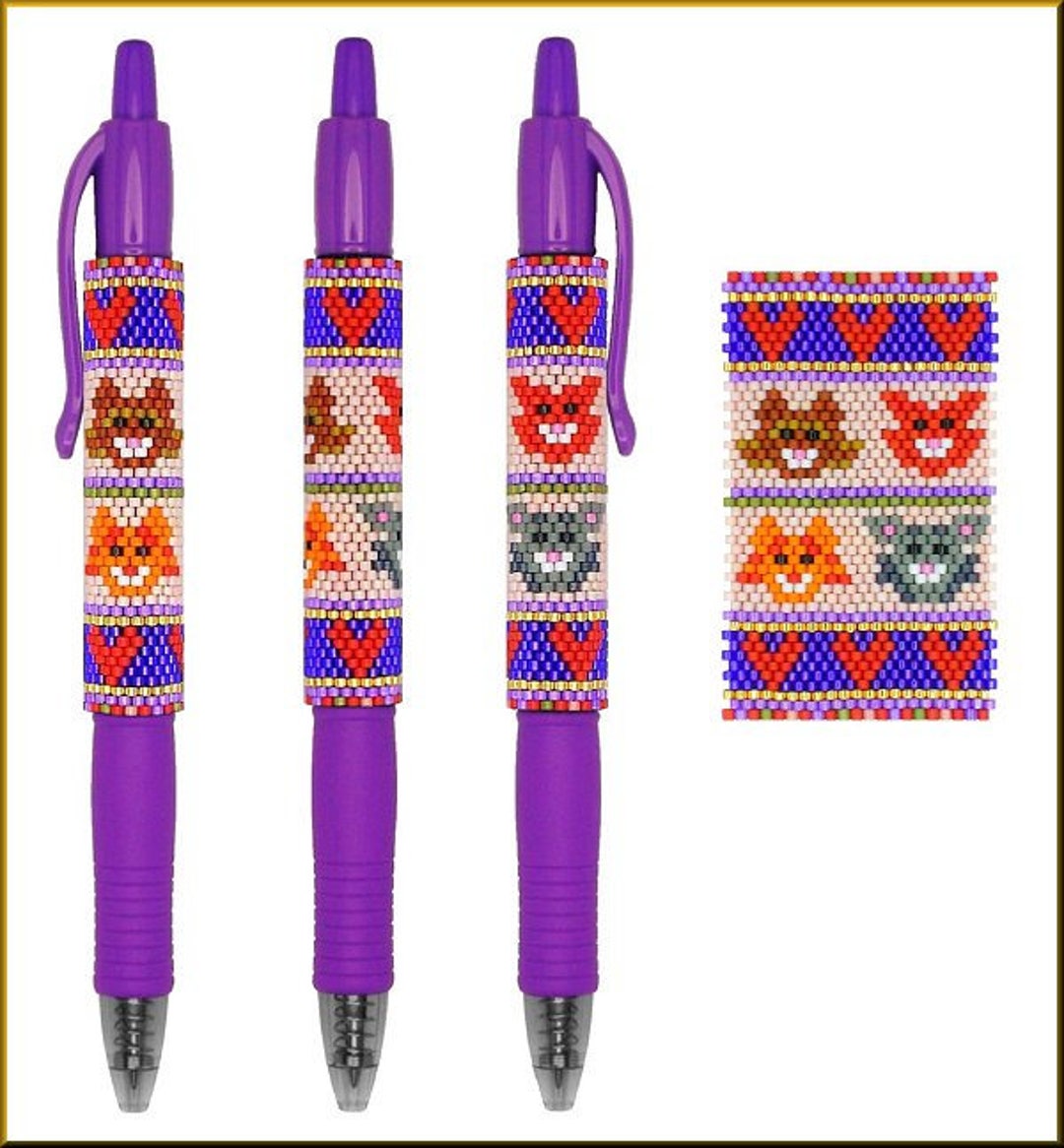 Valentine Kitty Love Pilot G2 Pen Cover Pattern by Kristy Zgoda - Etsy