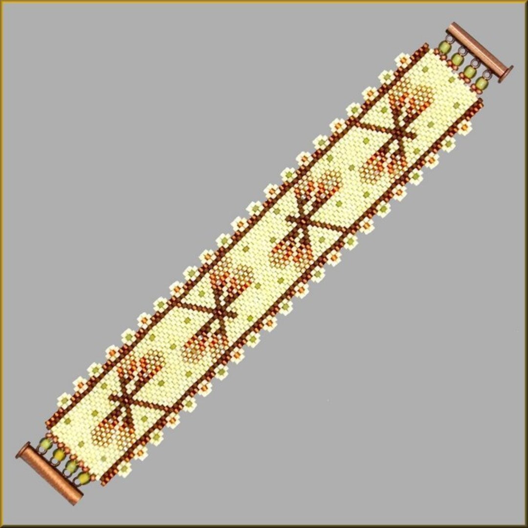 Dragonfly Autumn Posies Bracelet Pattern by Kristy Zgoda - Etsy