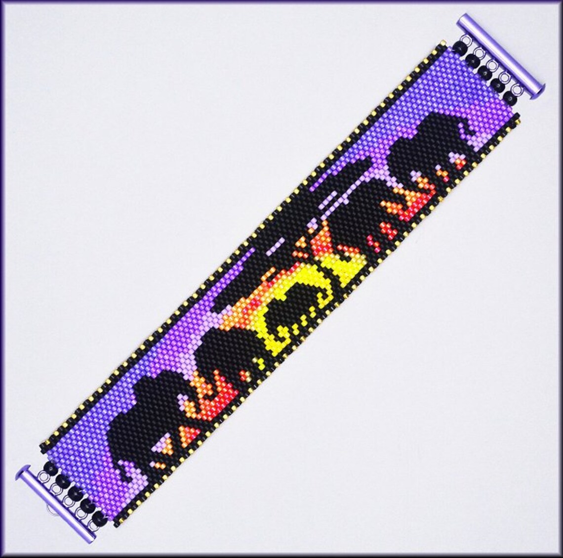 Serengeti Sunset Peyote Bracelet Pattern by Kristy Zgoda - Etsy