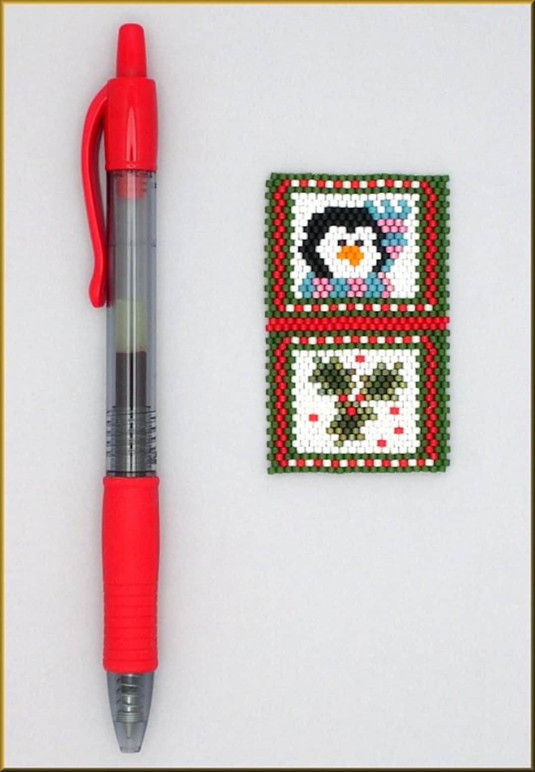 Chilly Willy Peppermint Pilot Pen Cover Peyote Pattern by Kristy Zgoda ...